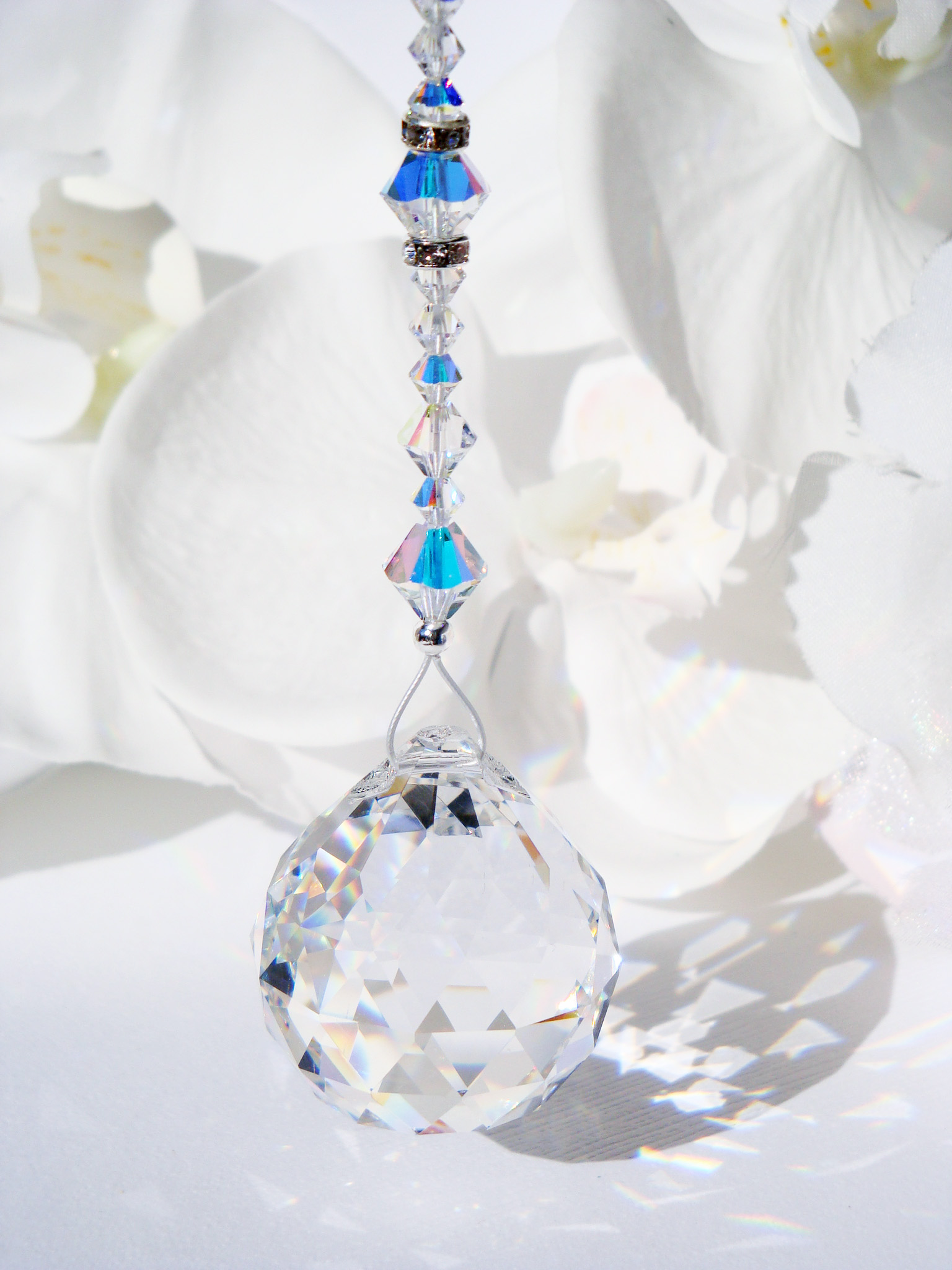Crystal Ball Ceiling Fan Pull Chain, Light Pulls | Crystal Blue Designs