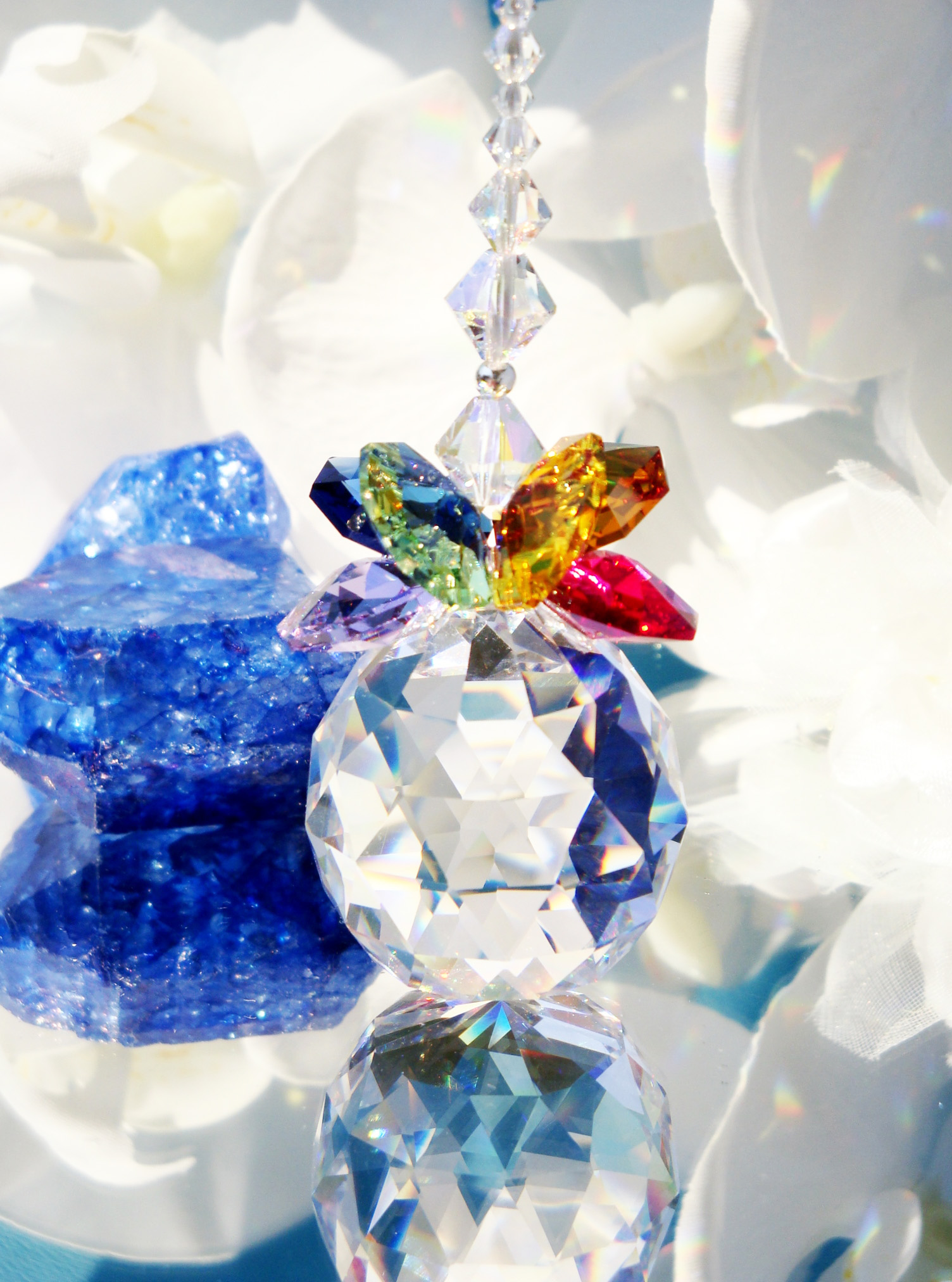 Rainbow Crystal Ball Suncatcher with Swarovski and Asfour Crystals ...