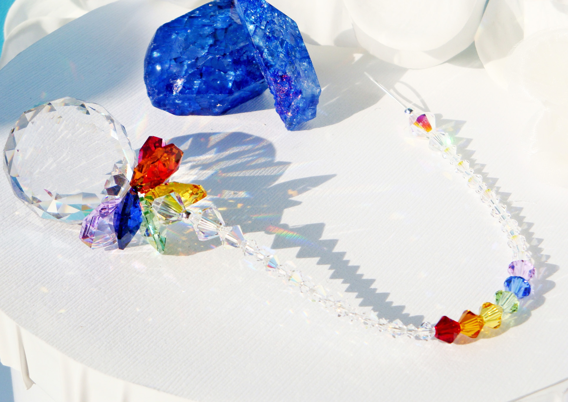 Rainbow Crystal Ball Suncatcher with Swarovski and Asfour Crystals ...