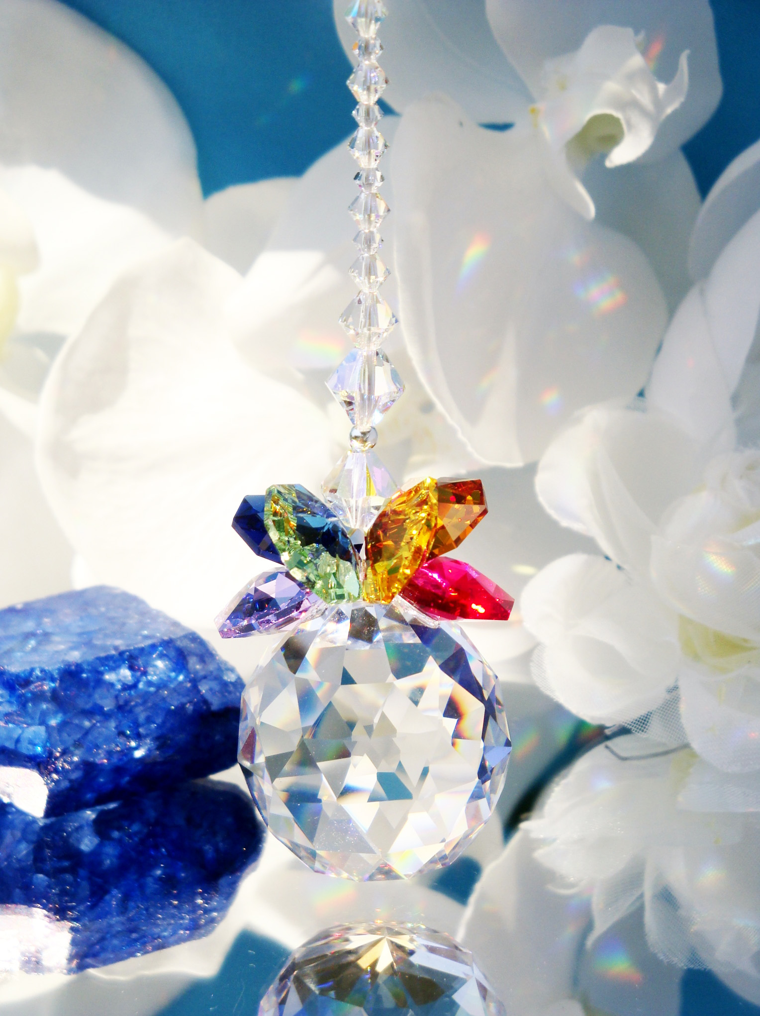 Rainbow Crystal Ball Suncatcher with Swarovski and Asfour Crystals ...