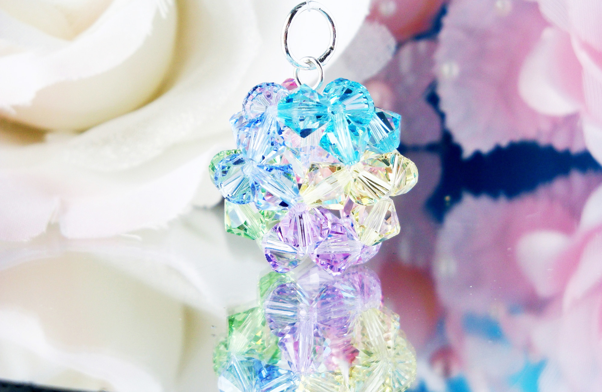 Swarovski Crystal Ball Keychain, Rainbow Crystal Key Chain | Crystal ...