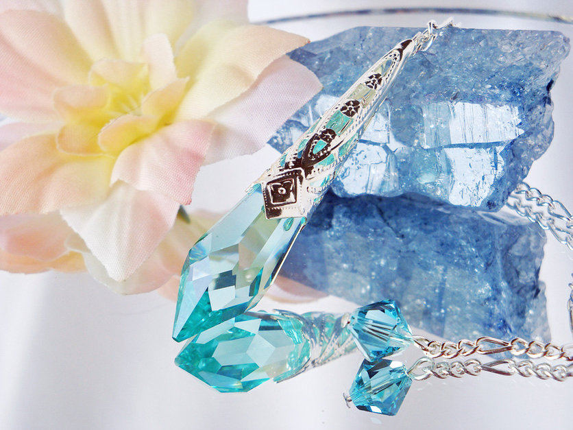 Crystal Dowsing Pendulum, Swarovski Crystal Divining Pendulum | Crystal ...